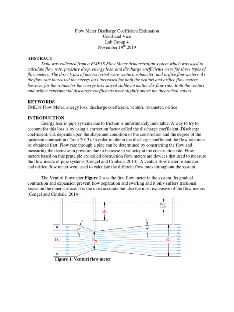 Hydraulics Lab 5 | PDF | Flow Measurement | Plumbing