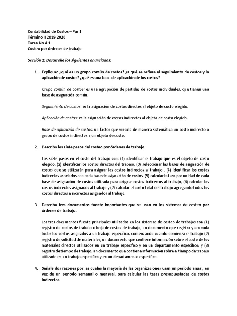 Deber 4.1 (Cap 4) Resuelto | PDF | Presupuesto | Economias