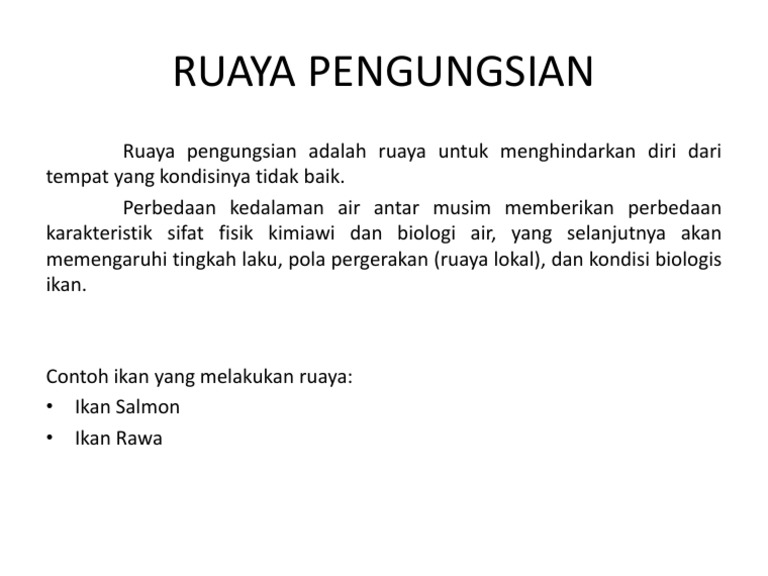 Bioper Ruaya Pengungsian | PDF