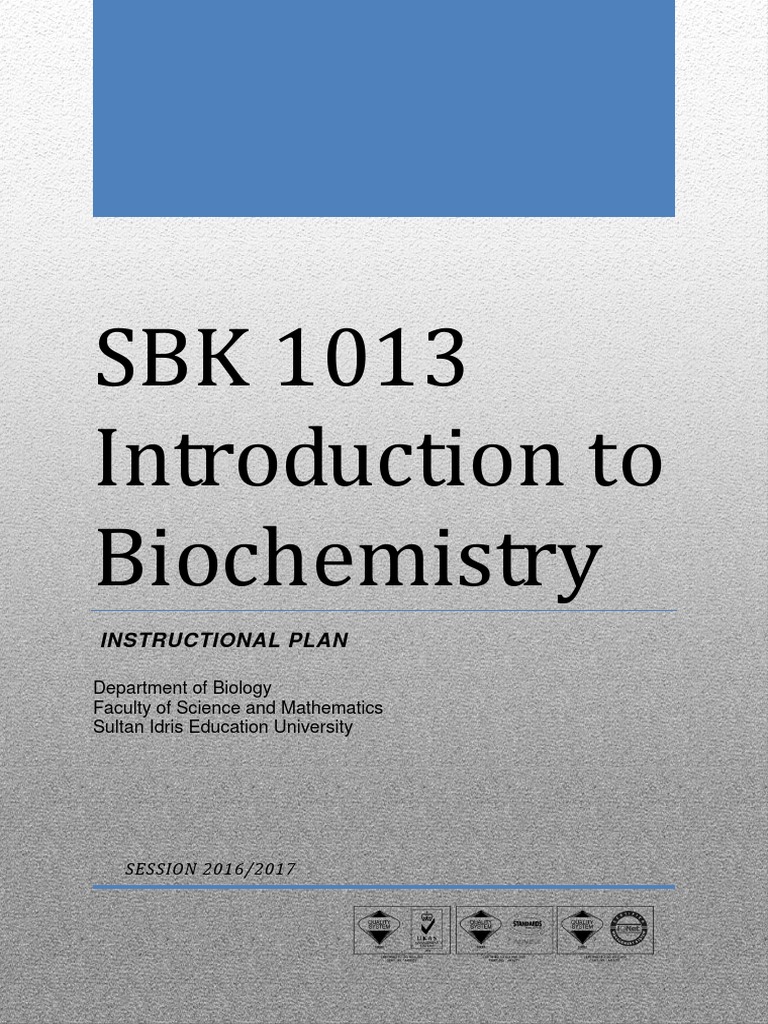 Introduction to Biochemistry Instructional Plan | PDF | Metabolism ...