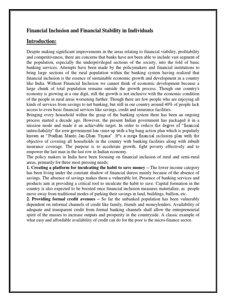 Research Methodology of Finanacial Inclusion and Financial Stabolity ...