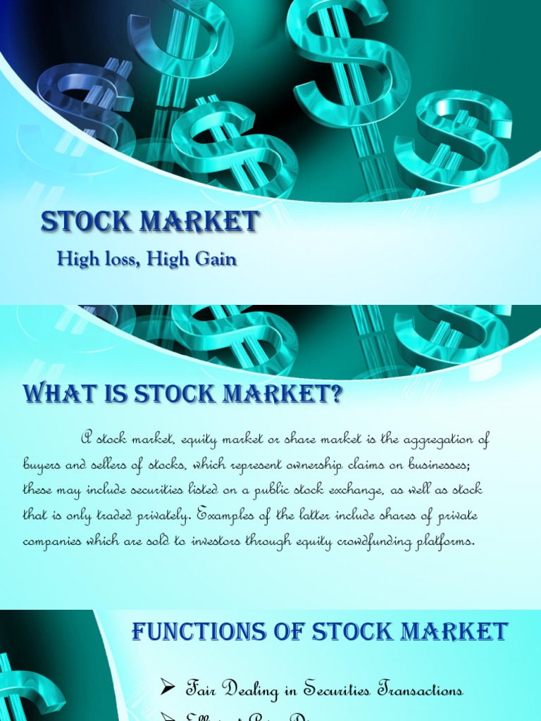 Stock Market Presentation | PDF | Stock Market | Stocks