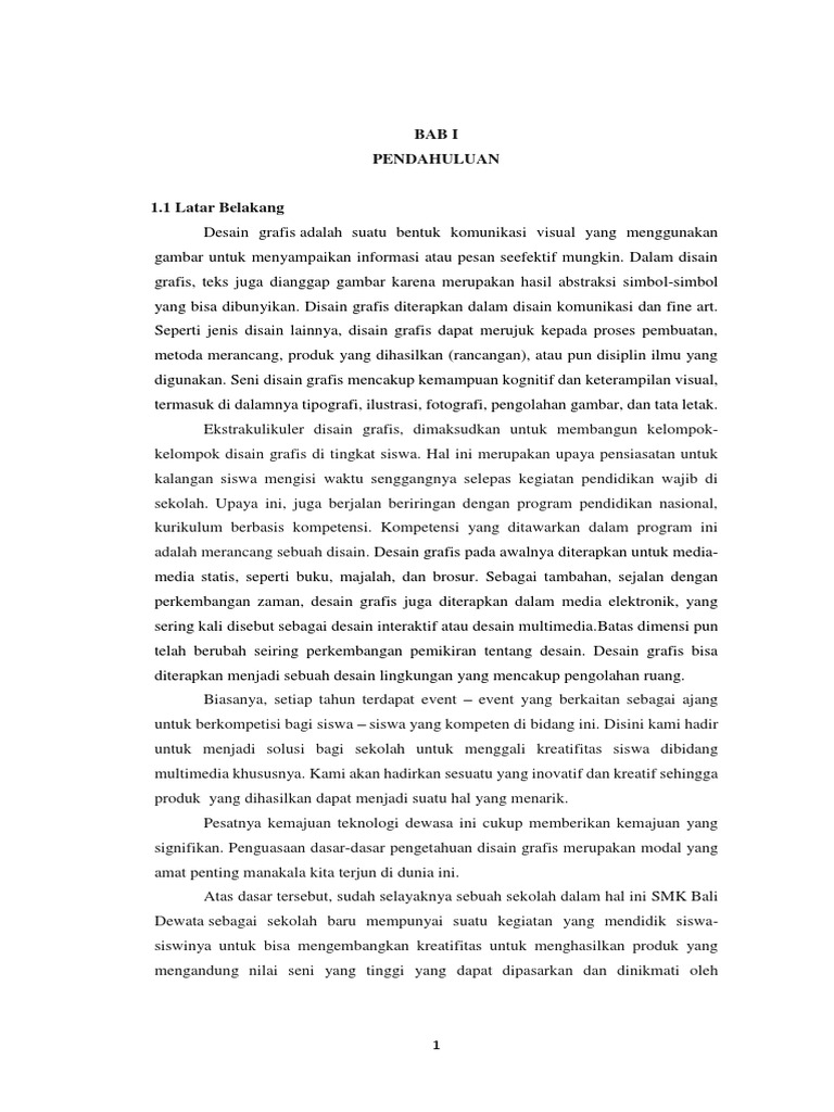 PROGRAM KERJA Disain Grafis | PDF