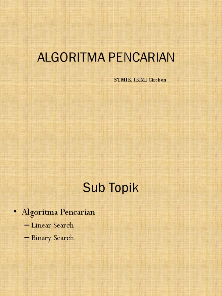 Algoritma Pencarian | PDF