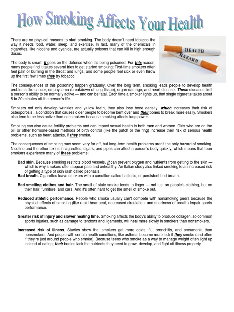 how-smoking-affects-our-health-reading-comprehensi-reading ...