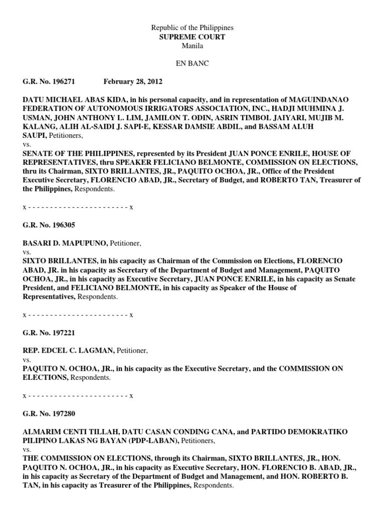 Kida Vs Senate of The Philippines | PDF | Constitutional Amendment | Repeal