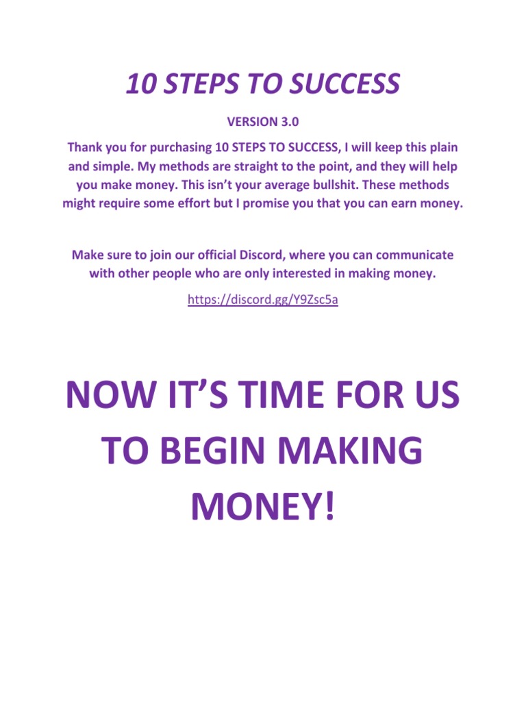 10 Steps To Success V.3 PDF | PDF | E Bay | Bitcoin