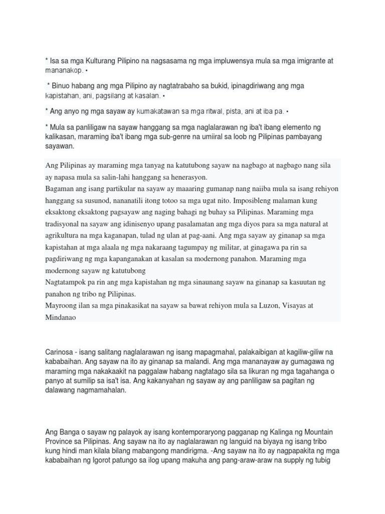 Katutubong Sayaw | PDF