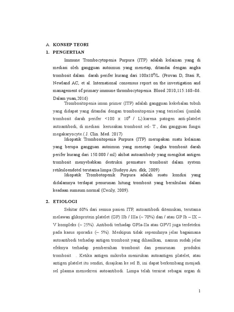 LP ITP Idiopatik Trombositopenia Purpura | PDF