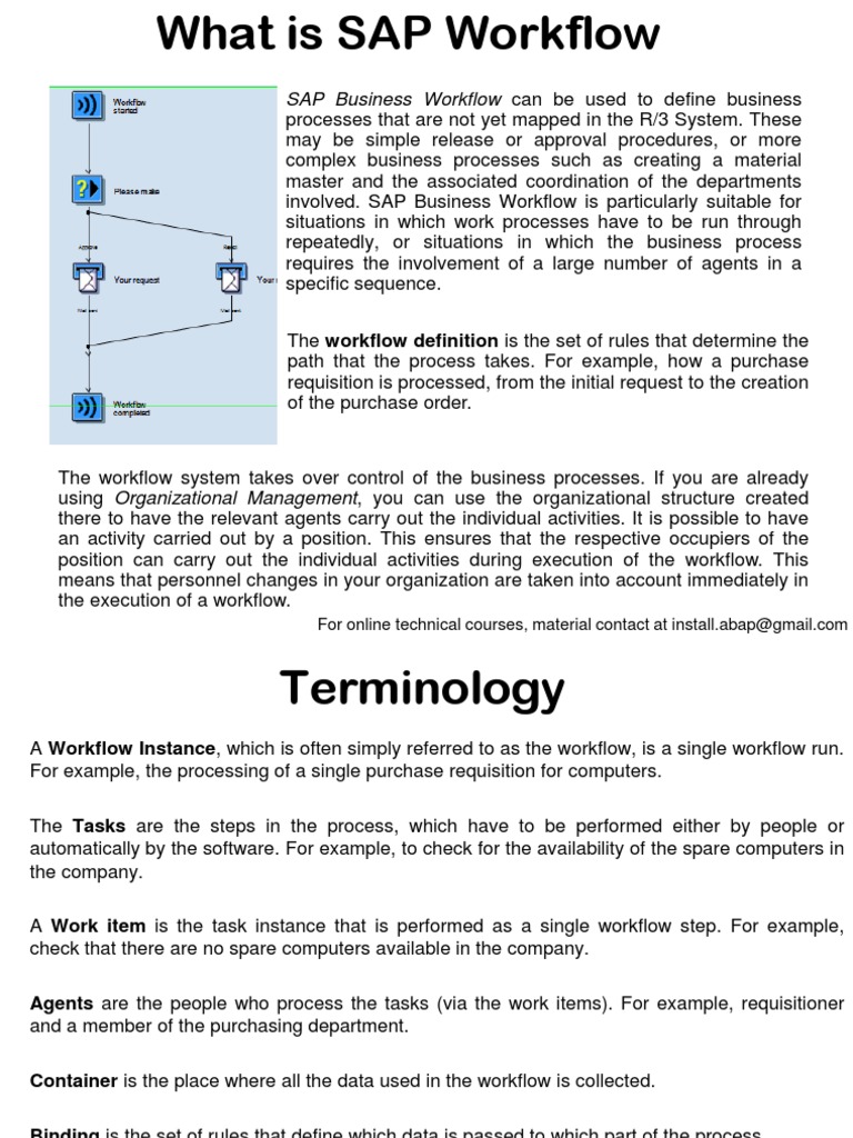 SAP Workflow Overview & Features | PDF | Workflow | Business Process