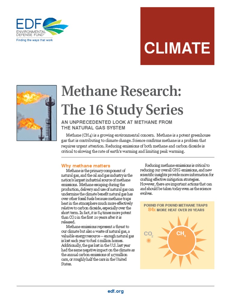 Methane Research: The 16 Study Series: Climate | PDF | Natural Gas ...