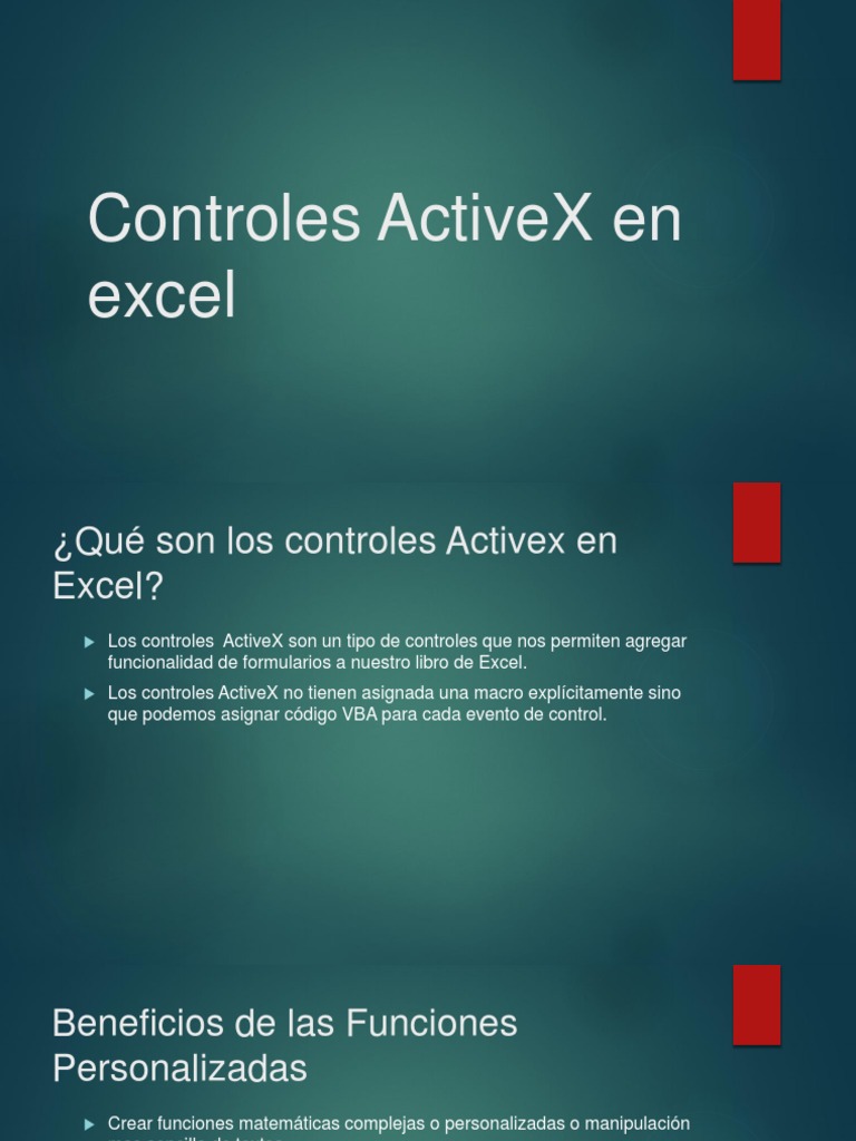 Controles ActiveX en Excel | PDF