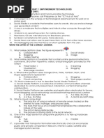 Grade 11 EmTech Exam 4th FINAL | PDF | Microsoft Excel | World Wide Web