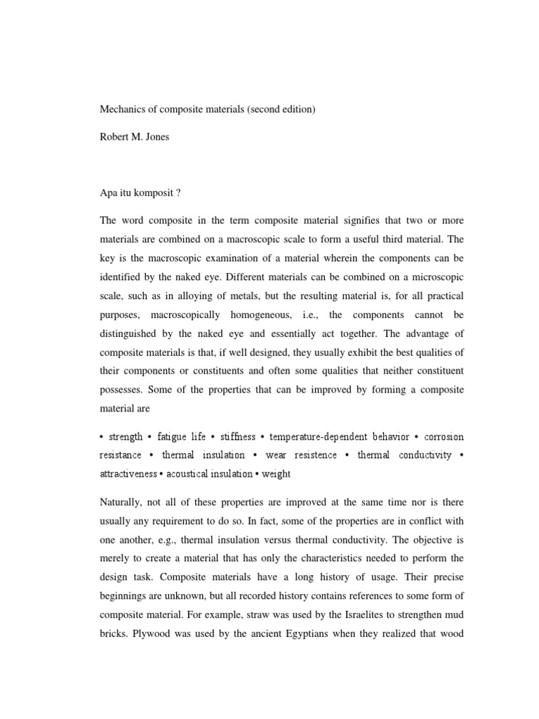 Mechanics of Composite Materials | PDF | Composite Material | Fibers