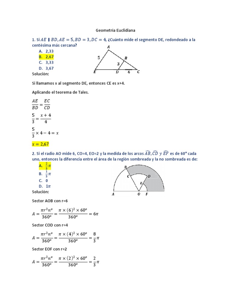 Geometría Euclidiana | PDF | Triángulo | Geometria clasica