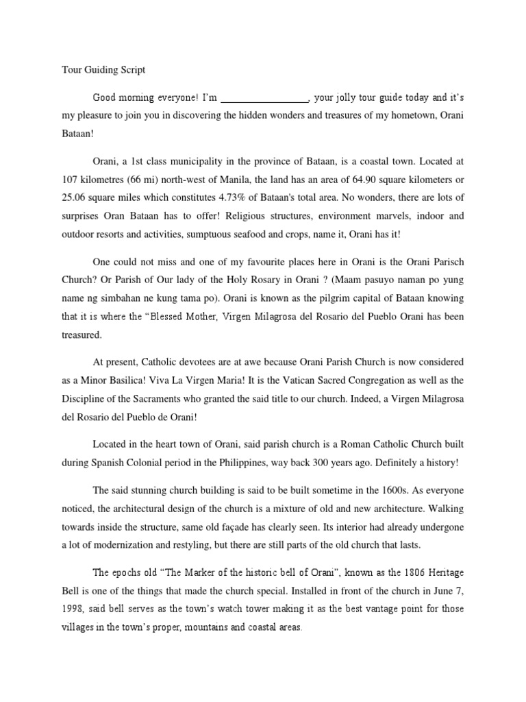 Tour Guiding Script | PDF | Miracle | Catholic Church