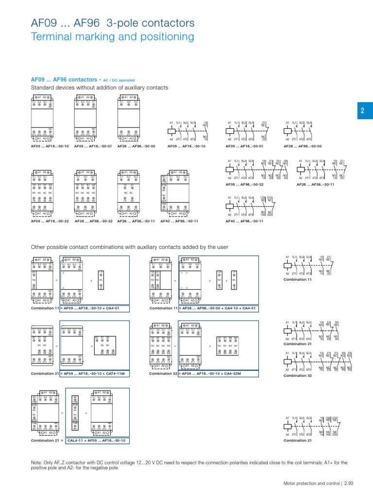 ABB AF Contactors Overview | PDF | Power Engineering | Force
