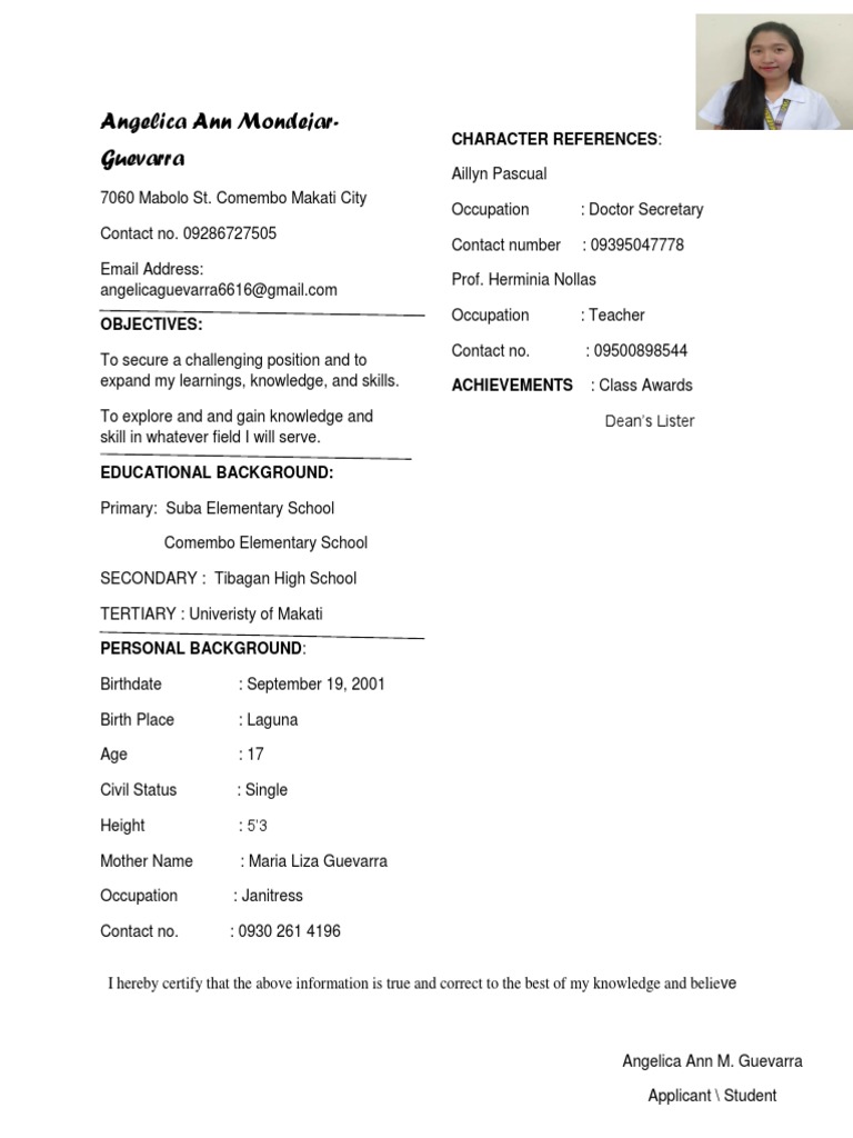 Angelica Resume | PDF