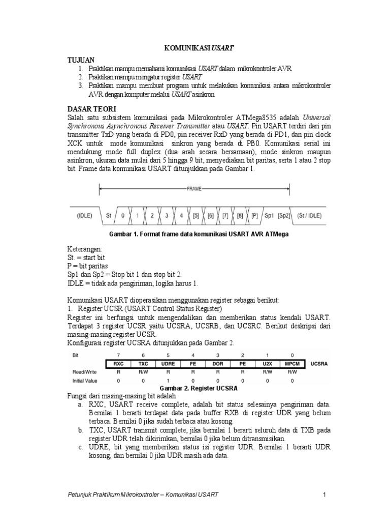Modul 3 - Praktikum USART AVR | PDF