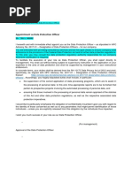 Sec Cert - SAMPLE Appoint DPO | PDF