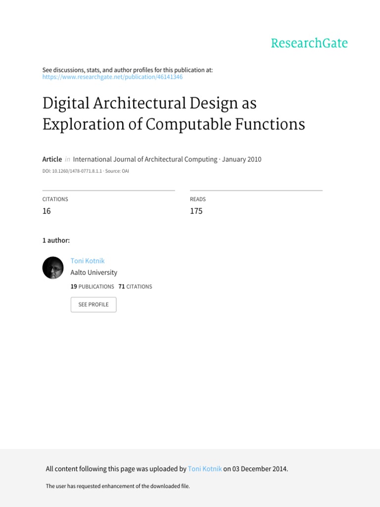 Digital Architecture | PDF | Conceptual Model | Function (Mathematics)