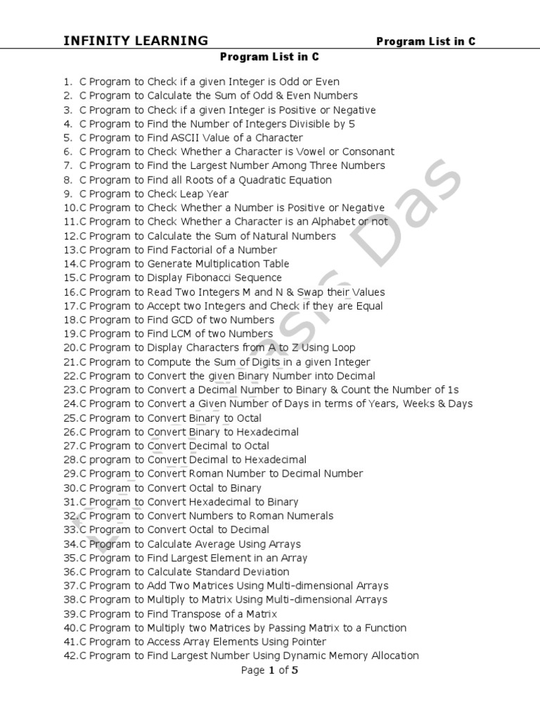 C Programs | PDF | C (Programming Language) | Numbers
