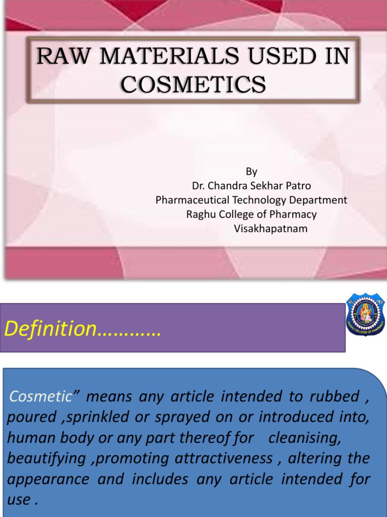Raw Material Cosmetic | PDF | Wax | Purified Water