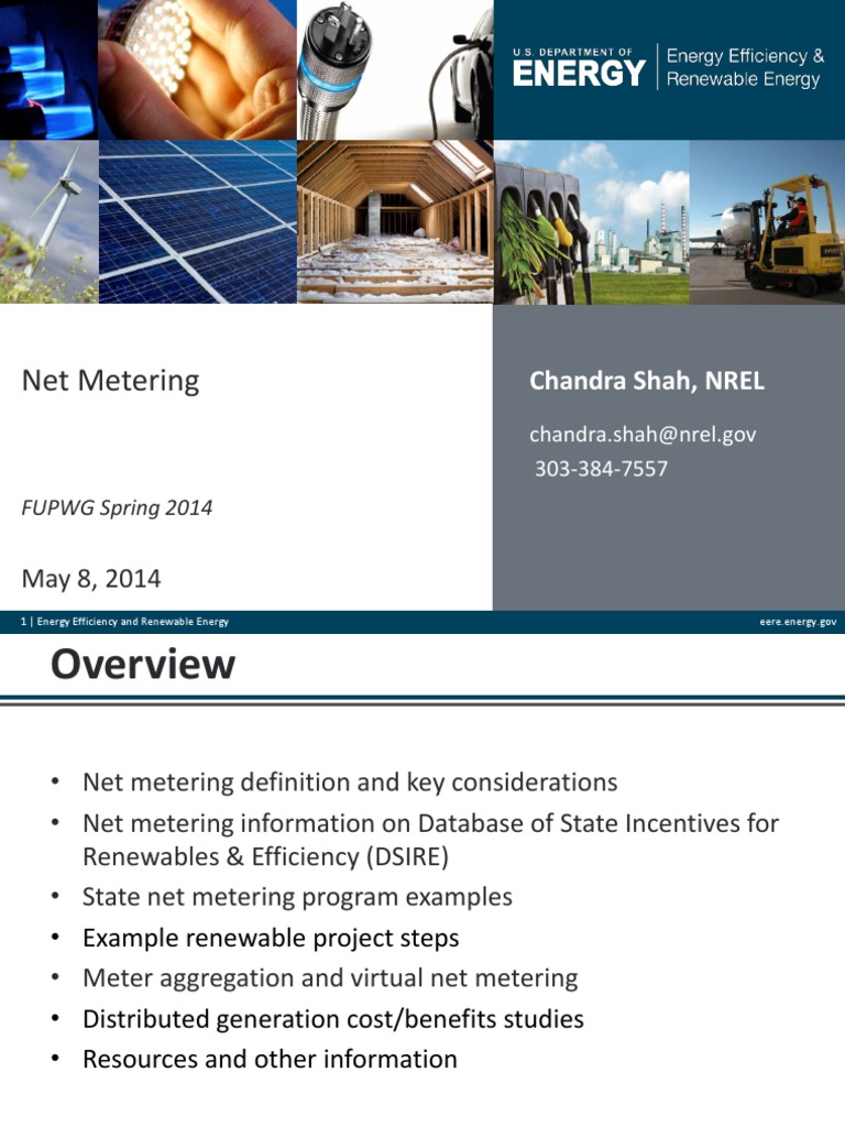 Net Metering: Chandra Shah, NREL | PDF | Distributed Generation | Renewable Energy