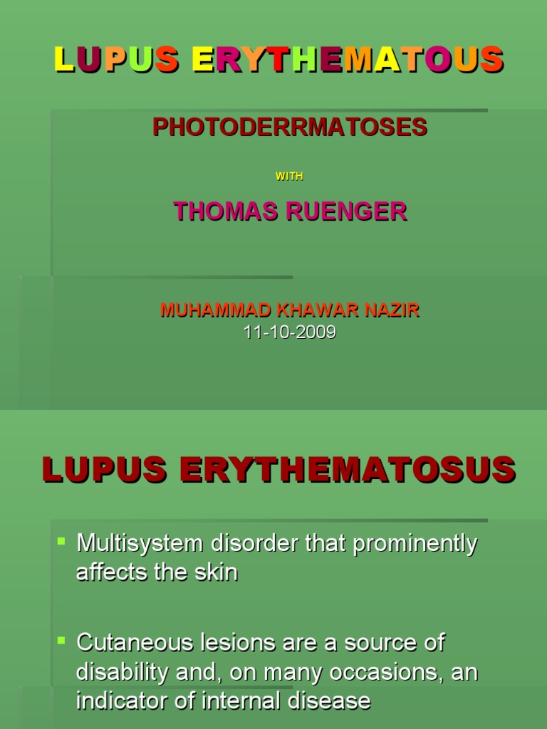 Lupus Erythematous Photodermatoses | PDF | Sunscreen | Systemic Lupus ...