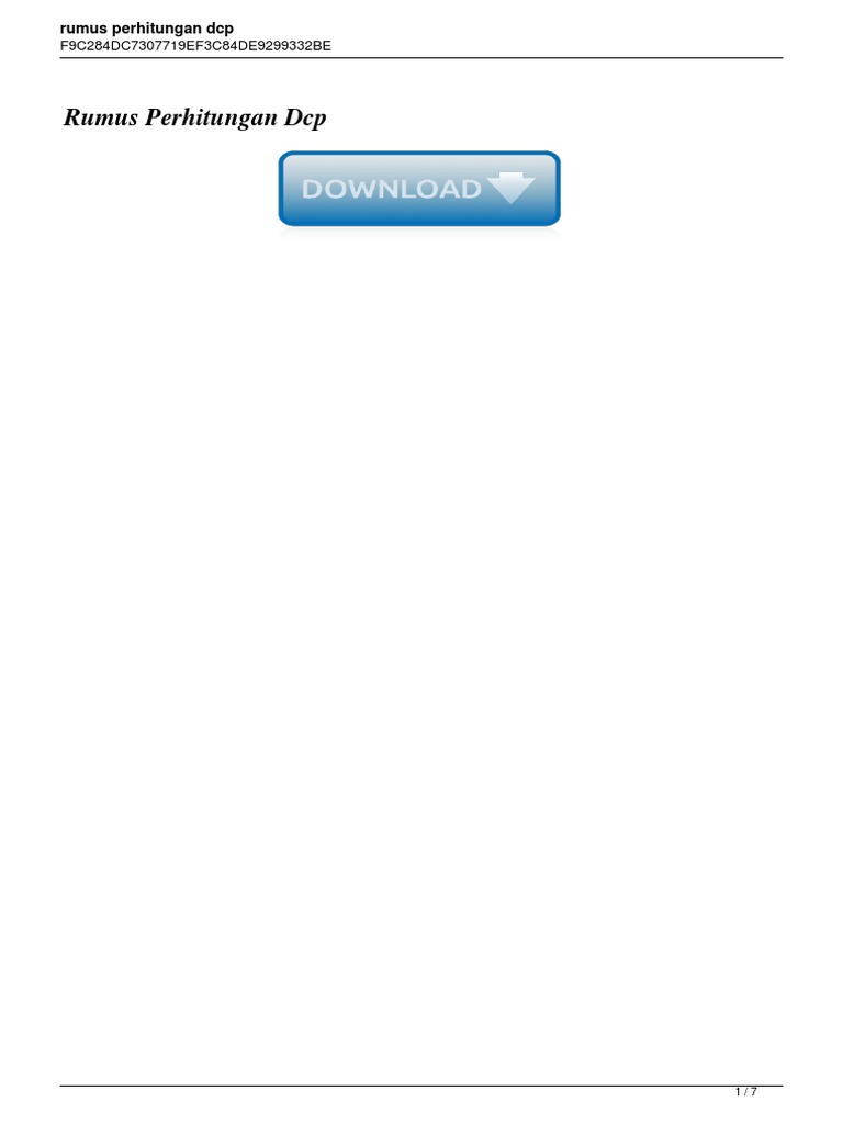 Rumus Perhitungan DCP | PDF