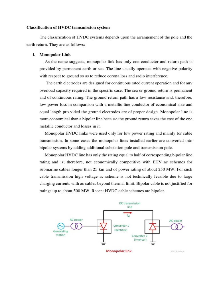 Classification of HVDC Transmission System | Download Free PDF | High ...