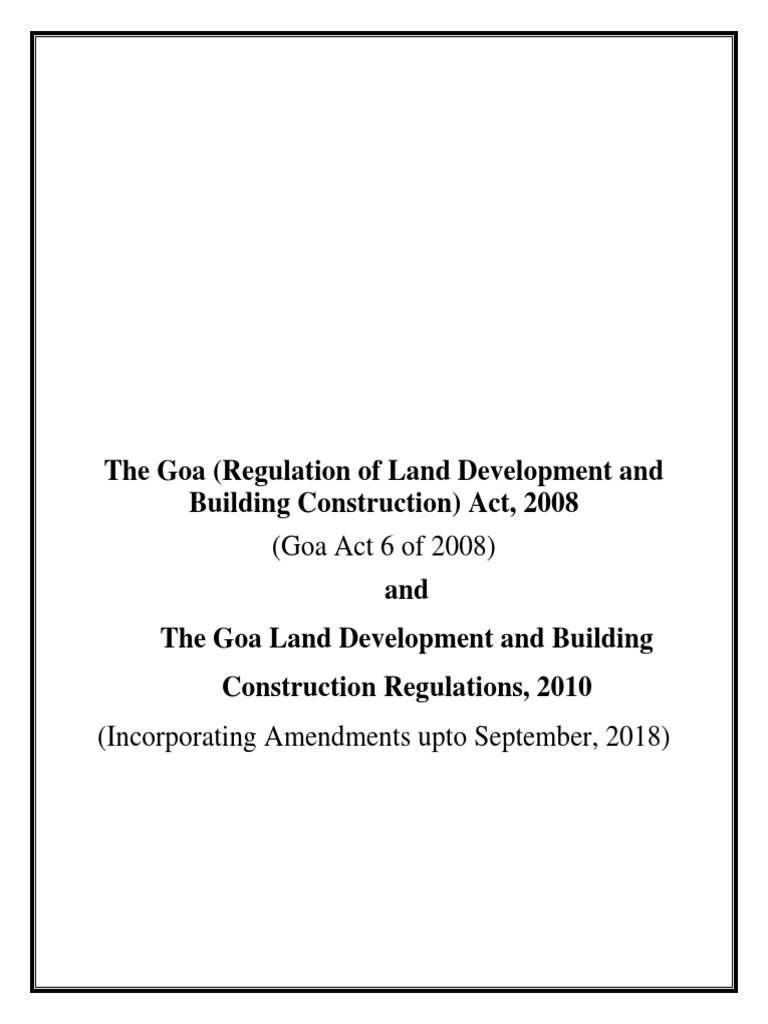 Goa Building Regulations Overview | PDF | Basement | Building
