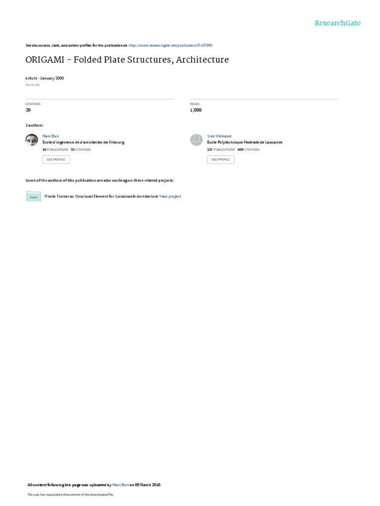 Origami-Inspired Timber Structures | PDF | Shape | Line (Geometry)