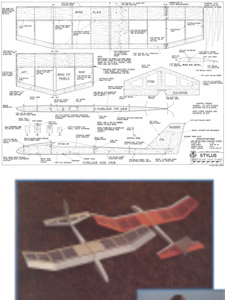 PLANO DE AVION Stylus | PDF