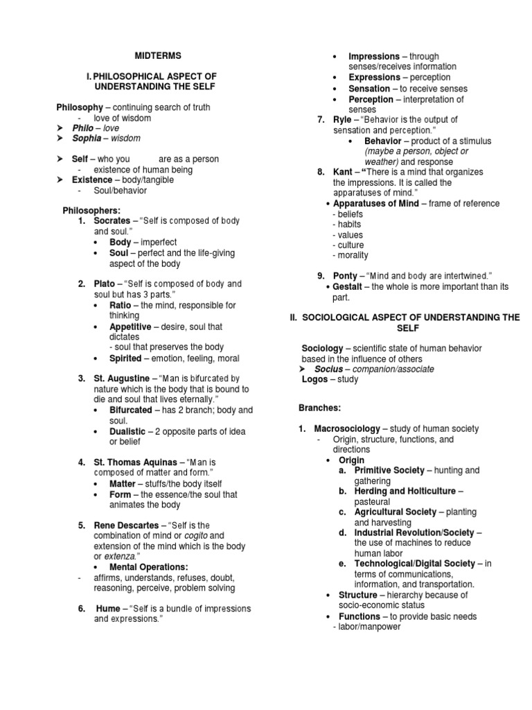 Understanding The Self Lessons | PDF | Metacognition | Emotions