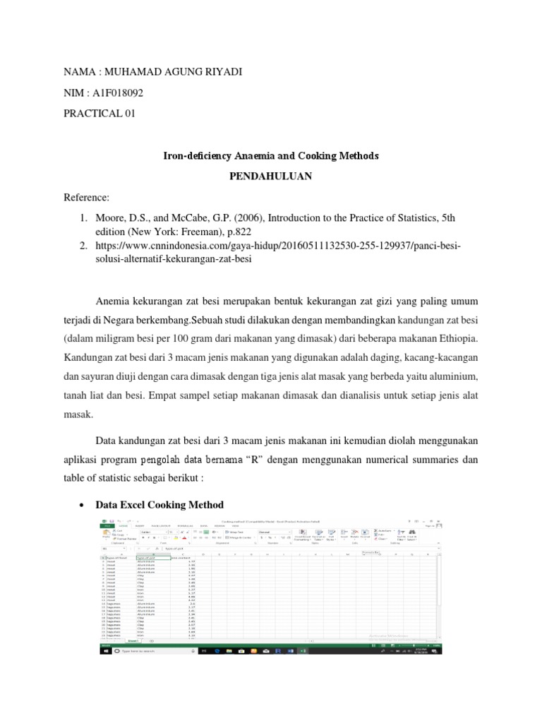 Muhamad Agung Riyadi Practical01.Cooking - Methods | PDF