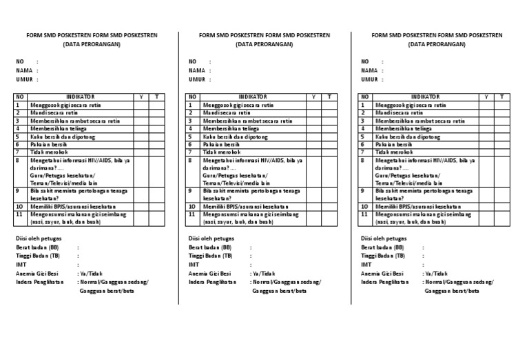 Form SMD Poskestren Form SMD Poskestren | PDF