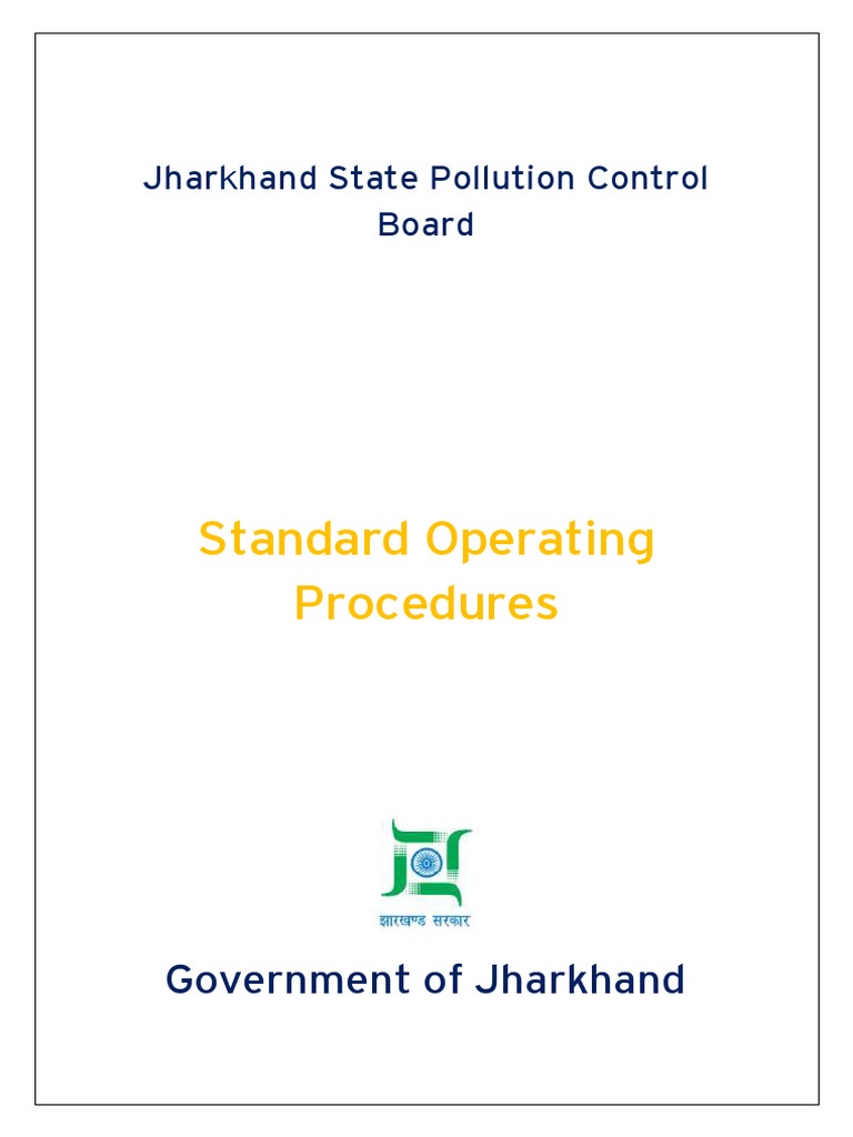 Standard Operating Procedures: Government of Jharkhand | Download Free ...