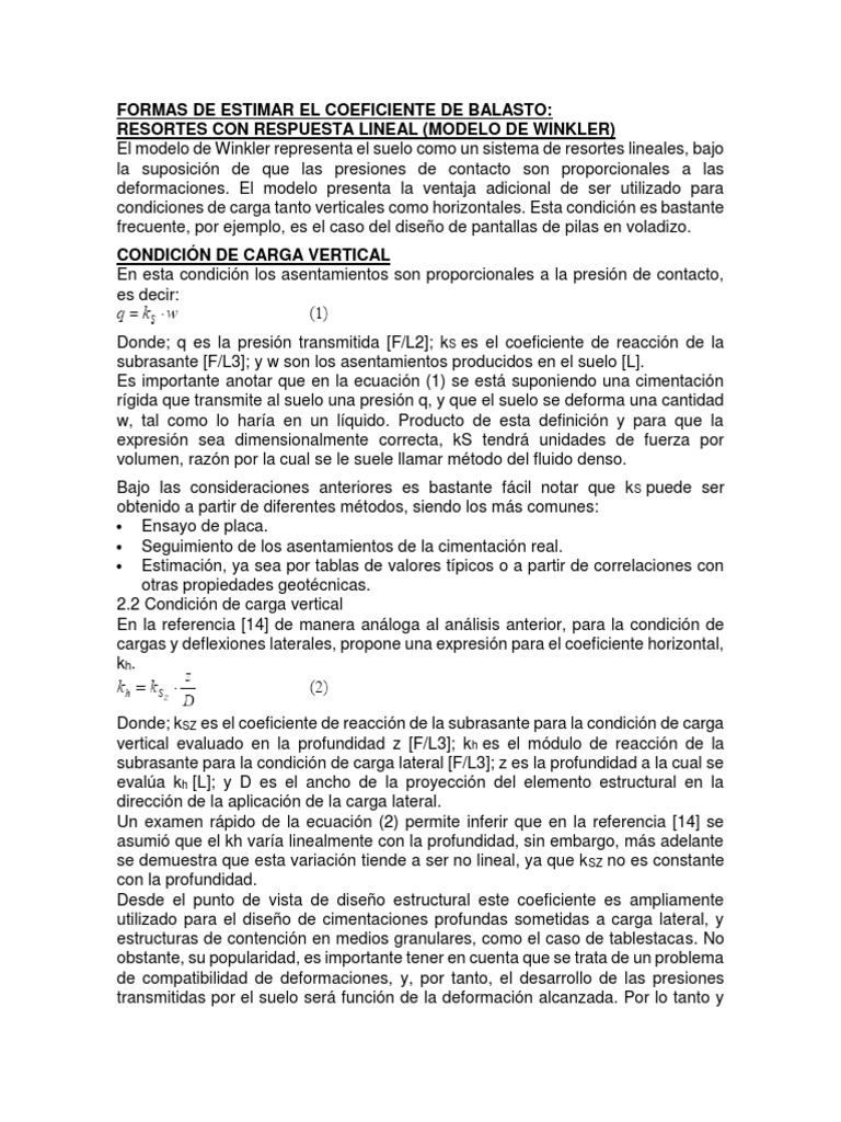 Modulo de Balasto | PDF | Elasticidad (Física) | Fundación (Ingeniería)