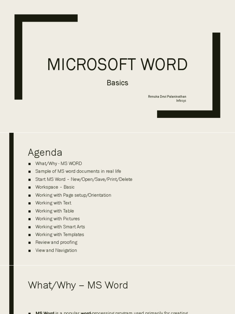 Microsoft Word Basics | PDF | Microsoft Word | Application Software