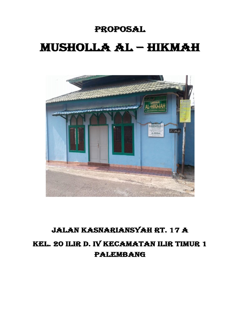 Proposal Musholla Alhikmah | PDF