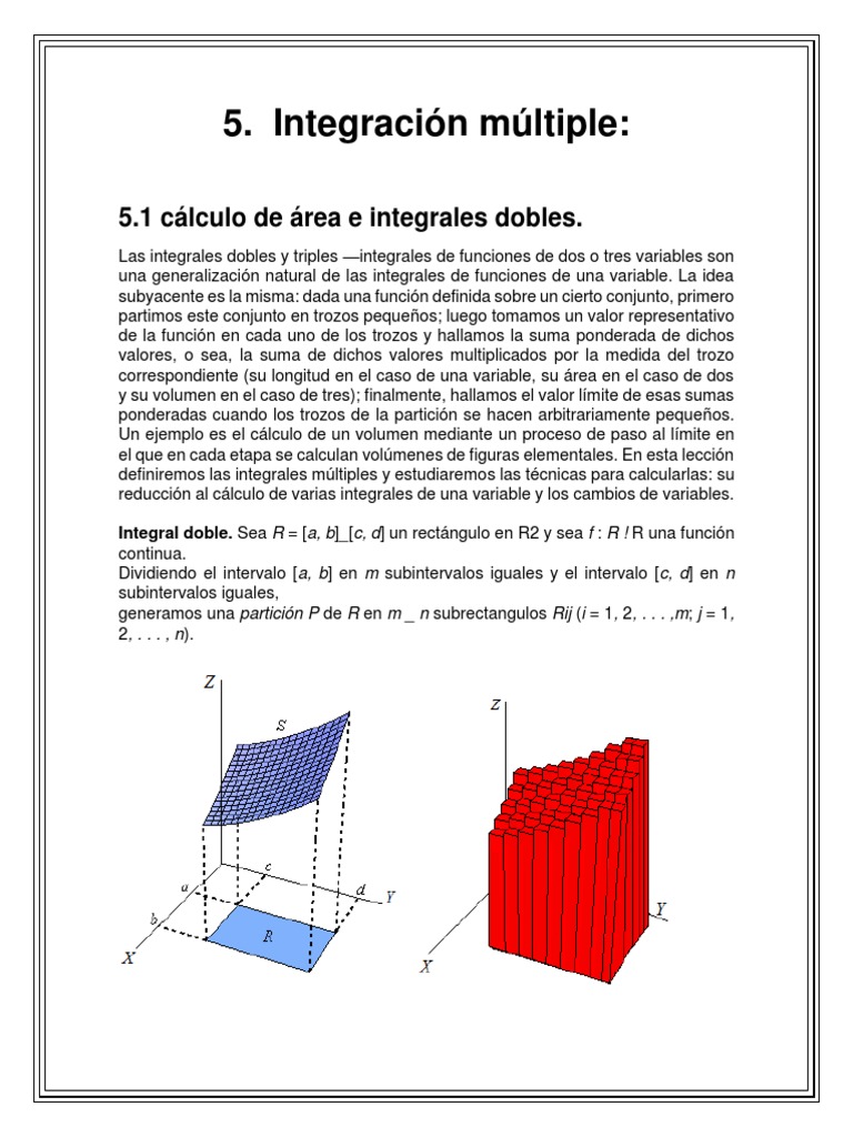 Calculo Vectorial U5 | PDF | Integral | Relaciones matematicas