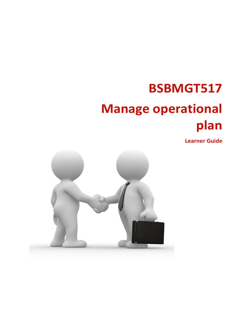Manage Operational Plan | PDF | Performance Indicator | Goal