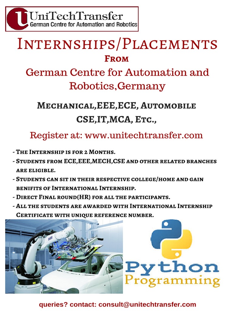 Internship Poster With Details. | PDF
