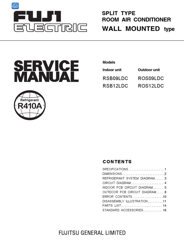 Fujitsu Inverter Ac Service Manual | PDF | Air Conditioning | Building ...