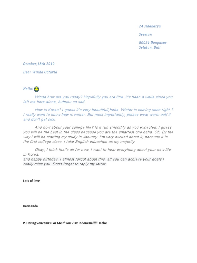 Surat Personal Letter | PDF