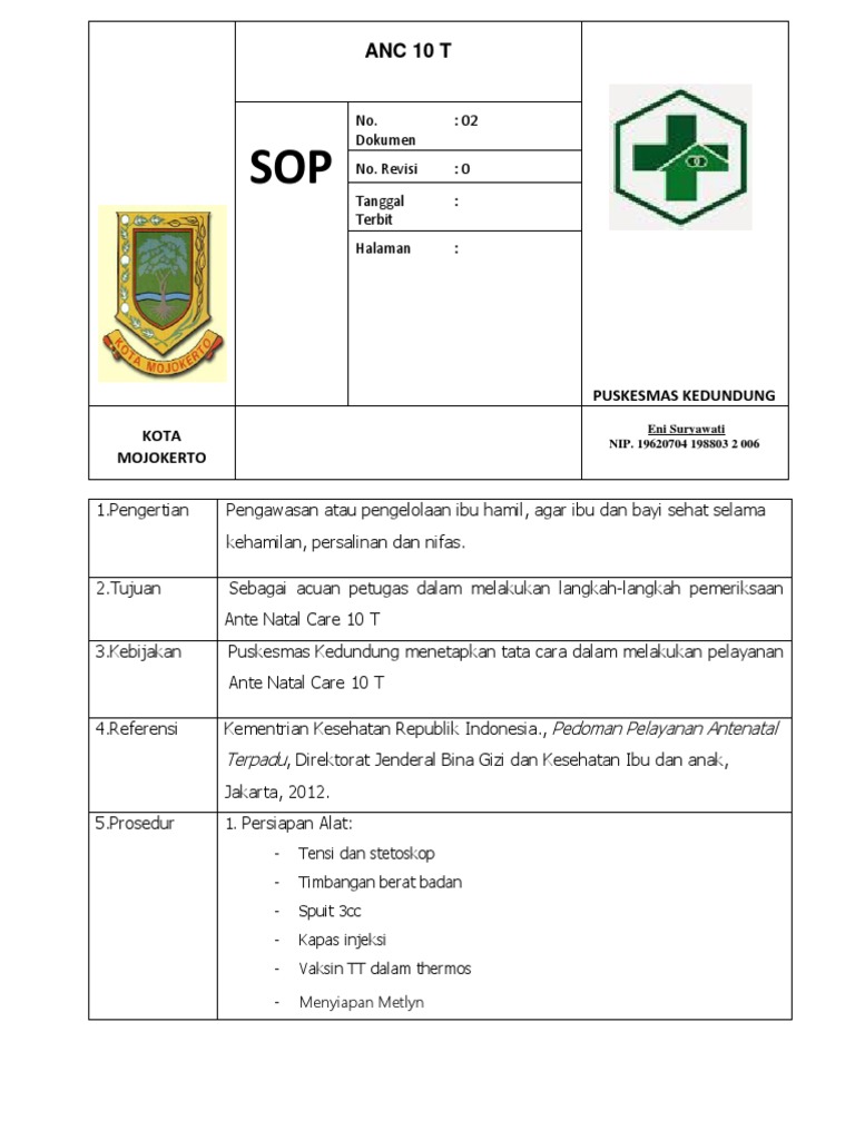 Sop Anc 10 T | PDF