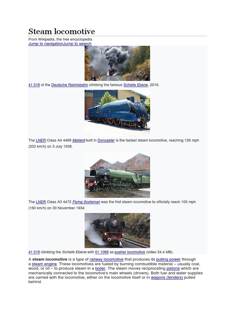 Steam Locomotive: Jump To Navigationjump To Search | Download Free PDF ...