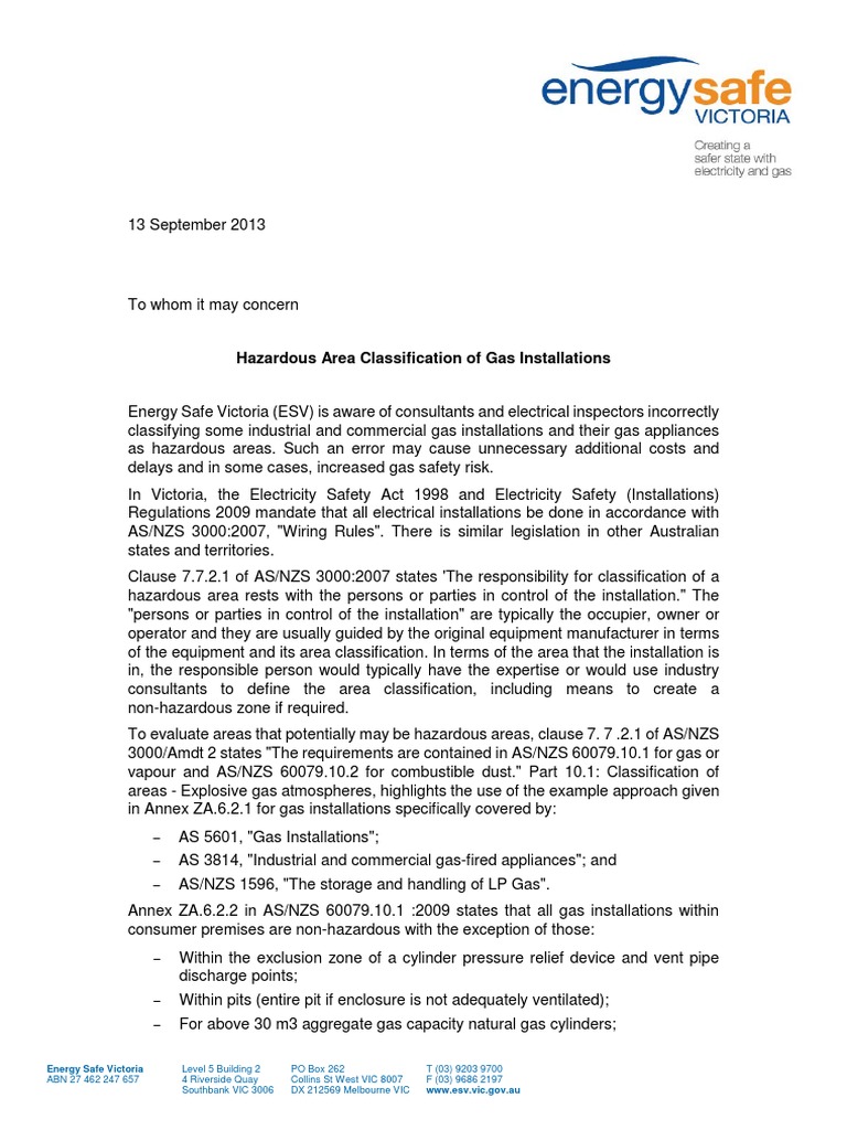 Gas Hazardous Area Classification Guide | PDF | Nature