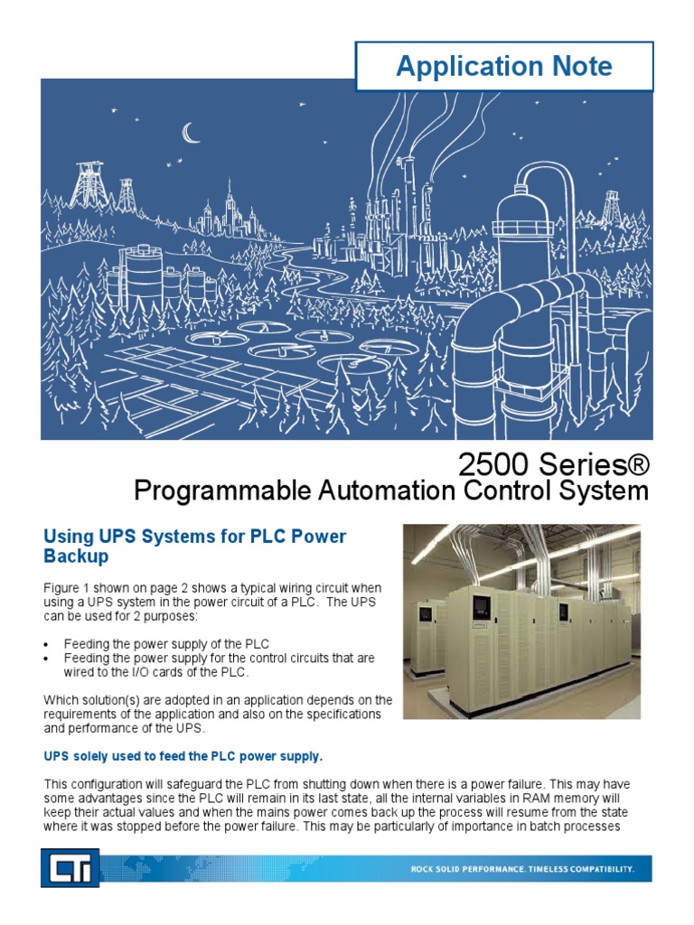 Using UPS Systems For PLC Power Backup | PDF | Programmable Logic ...